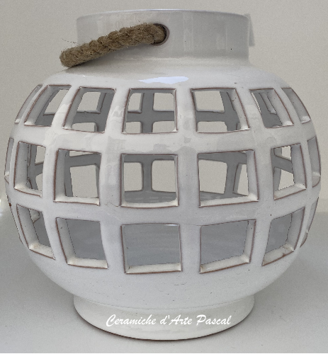 Sphere Lantern with rope – Ceramiche d'Arte – Ravello
